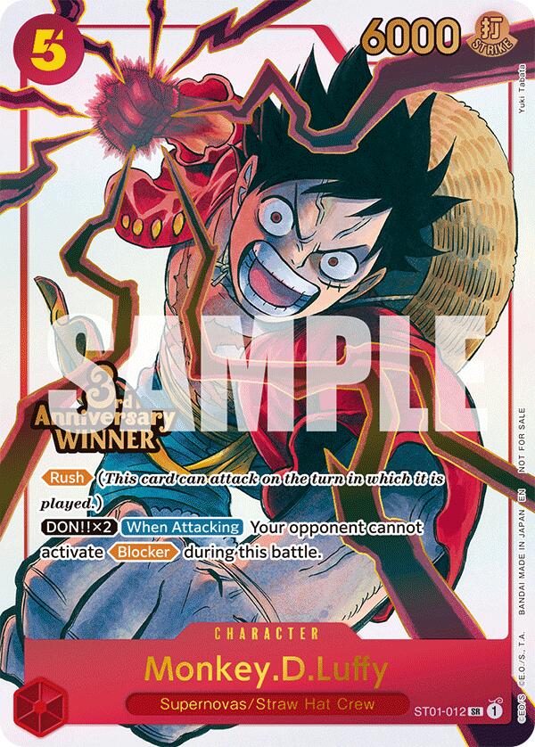 Monkey.D.Luffy - ST01-012 (3rd Anniversary Winner) [OP-PR - ST01-012 ...